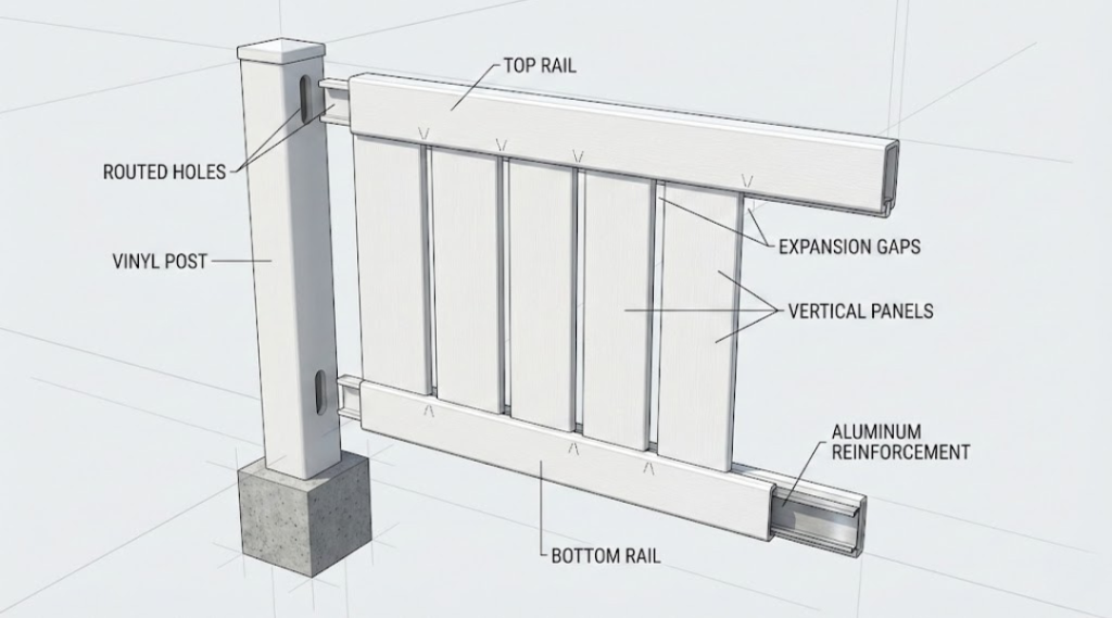 How to Install a Vinyl Fence With Concrete Footings?